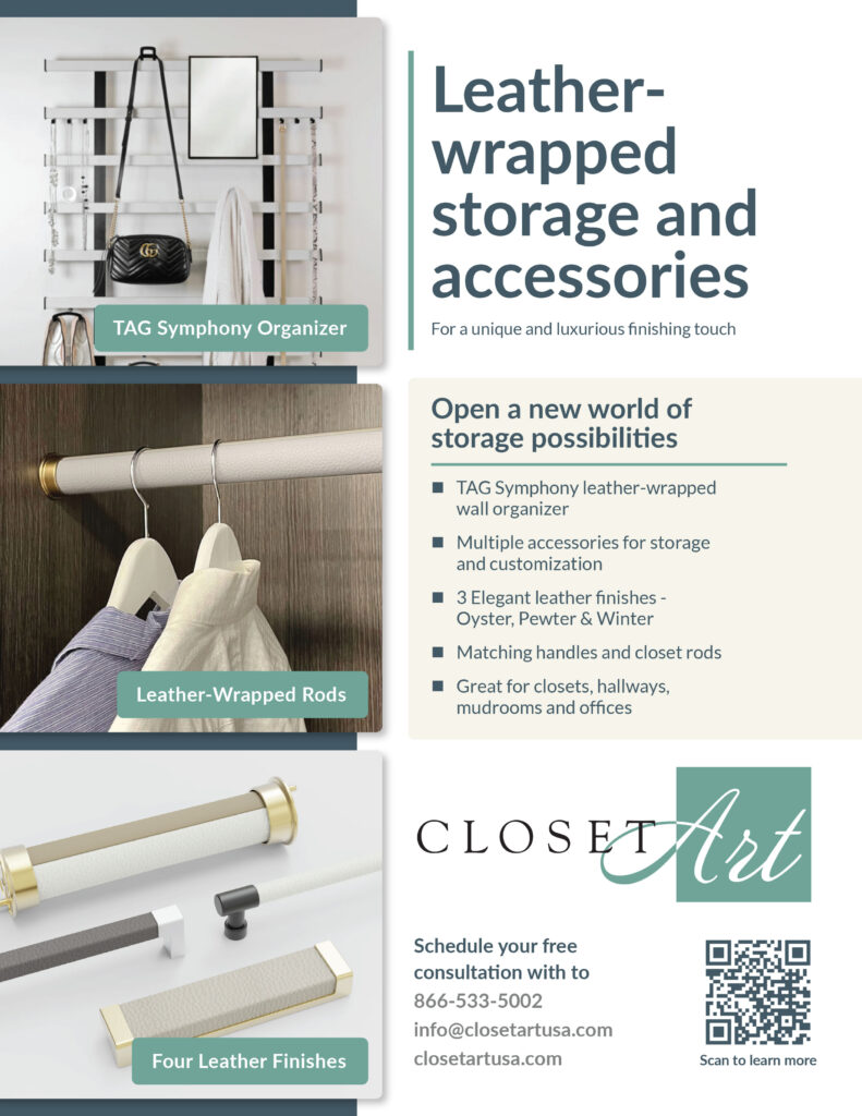 Leather-Wrapped Hardware | Tampa Bay Closet Accessories
